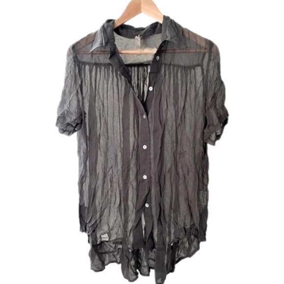 Chan Luu | Tops | Chan Luu Gray Top Super Cute Sheer And Flowy | Poshmark